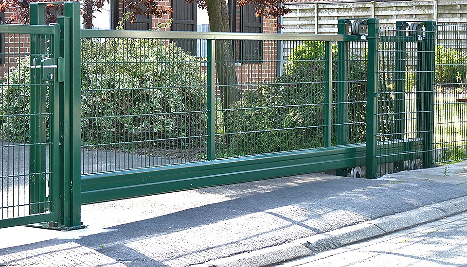 Porte coulissante autoportante "Taurus T2" treillis soudés 8/6/8 ...